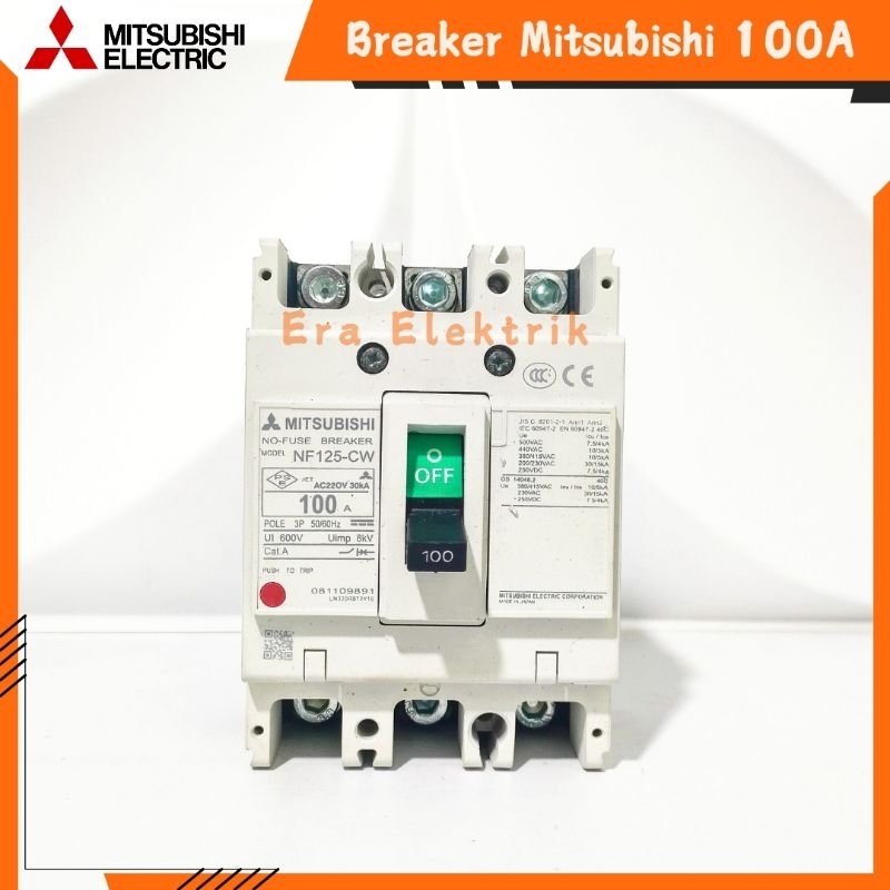 Jual Mccb Breaker Mitsubishi NF125-CW 80a 100a 125a 150a 3phase | Shopee Indonesia
