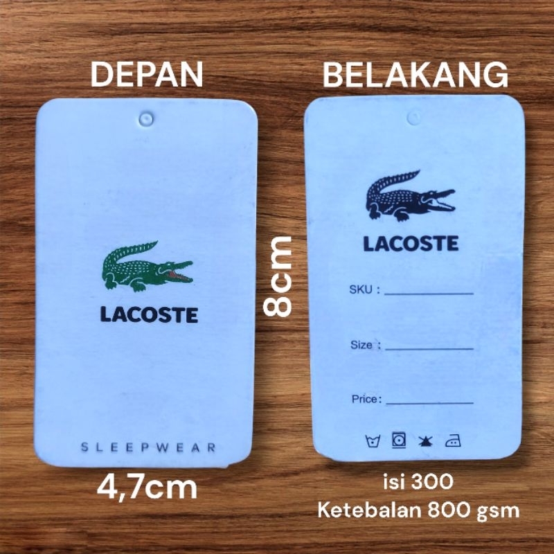 Jual HANGTAG LACOSTE PREMIUM | LABEL | MEREK ISI 300 PCS | Shopee Indonesia