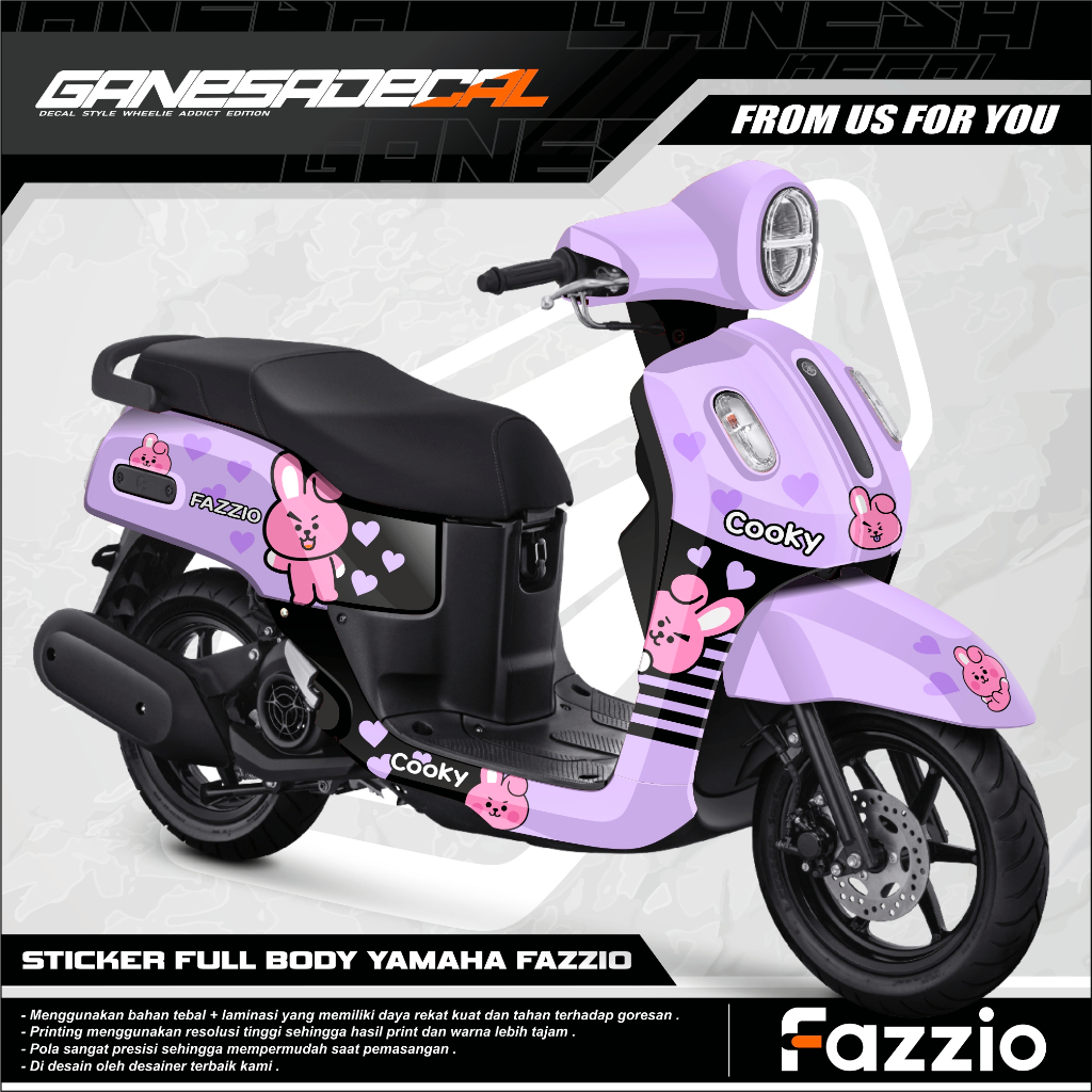 Jual Decal Sticker Fazzio Dekal Stiker Motor Yamaha Fazzio Full Body ...