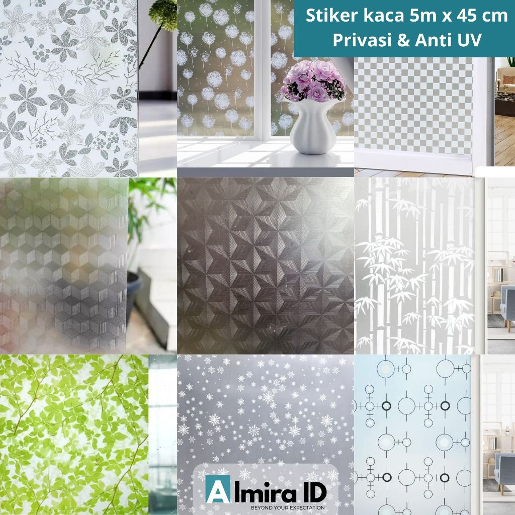 Jual Stiker Kaca, Wallpaper Jendela Sandblast 5m x 45cm Sticker kaca ...