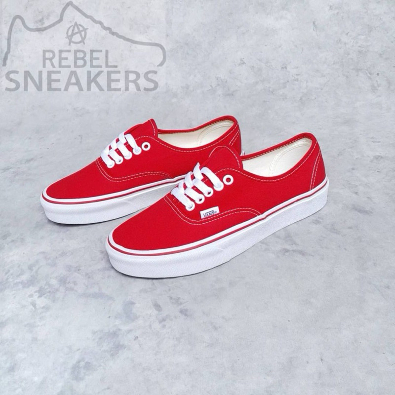 Jual (RBL_SNKRS) Sneakers Unisex Pria Wanita Vans Authentic Red Chili Merah Putih BNIB High ...