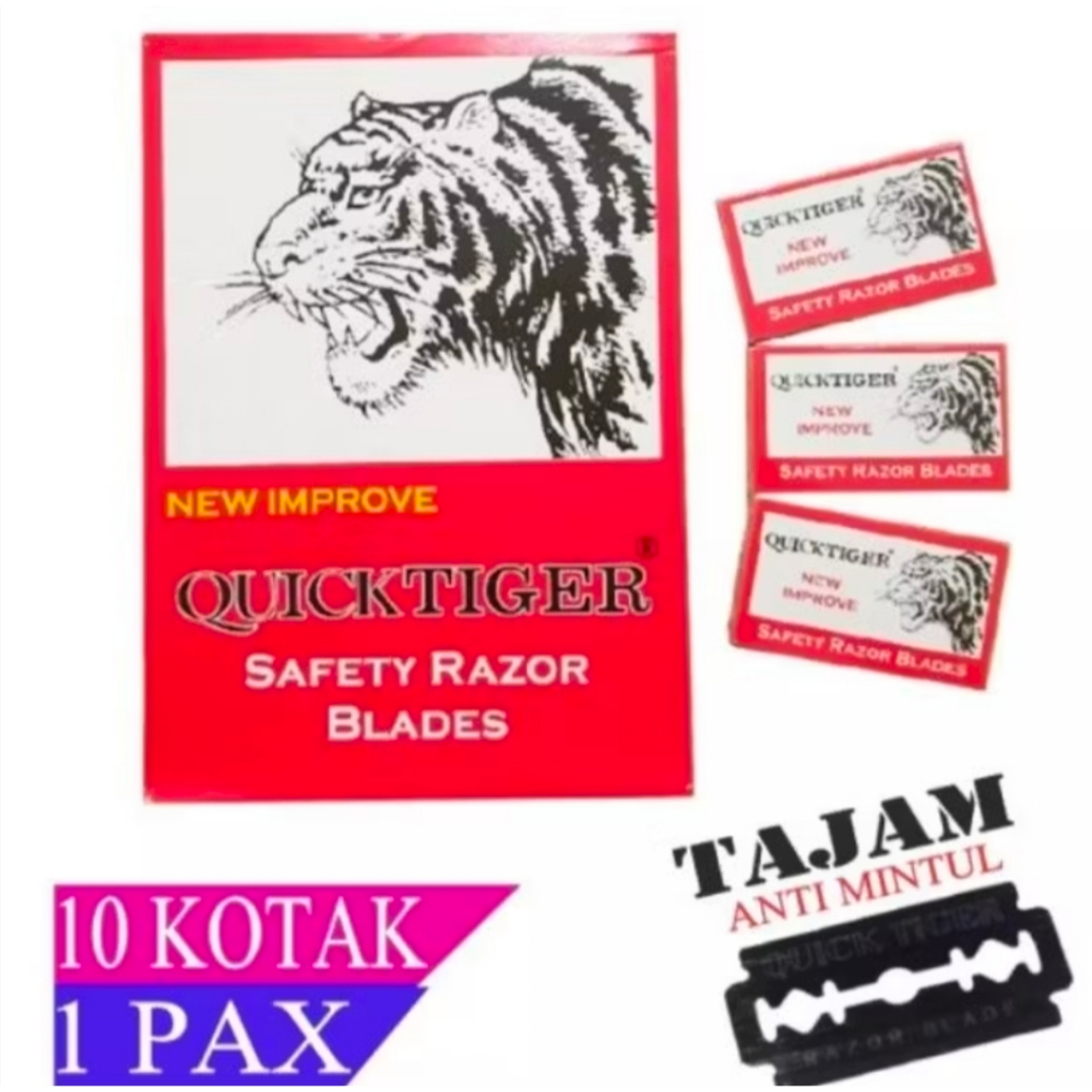 Jual Silet Pisau cukur TIGER Safety Razor Blades isi 100 pcs | Shopee ...