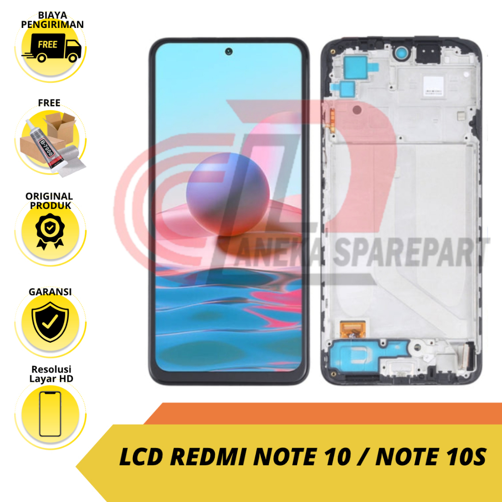 Jual LCD TOUCHSCREEN XIAOMI REDMI NOTE 10 4G / NOTE 10S + FRAME ...