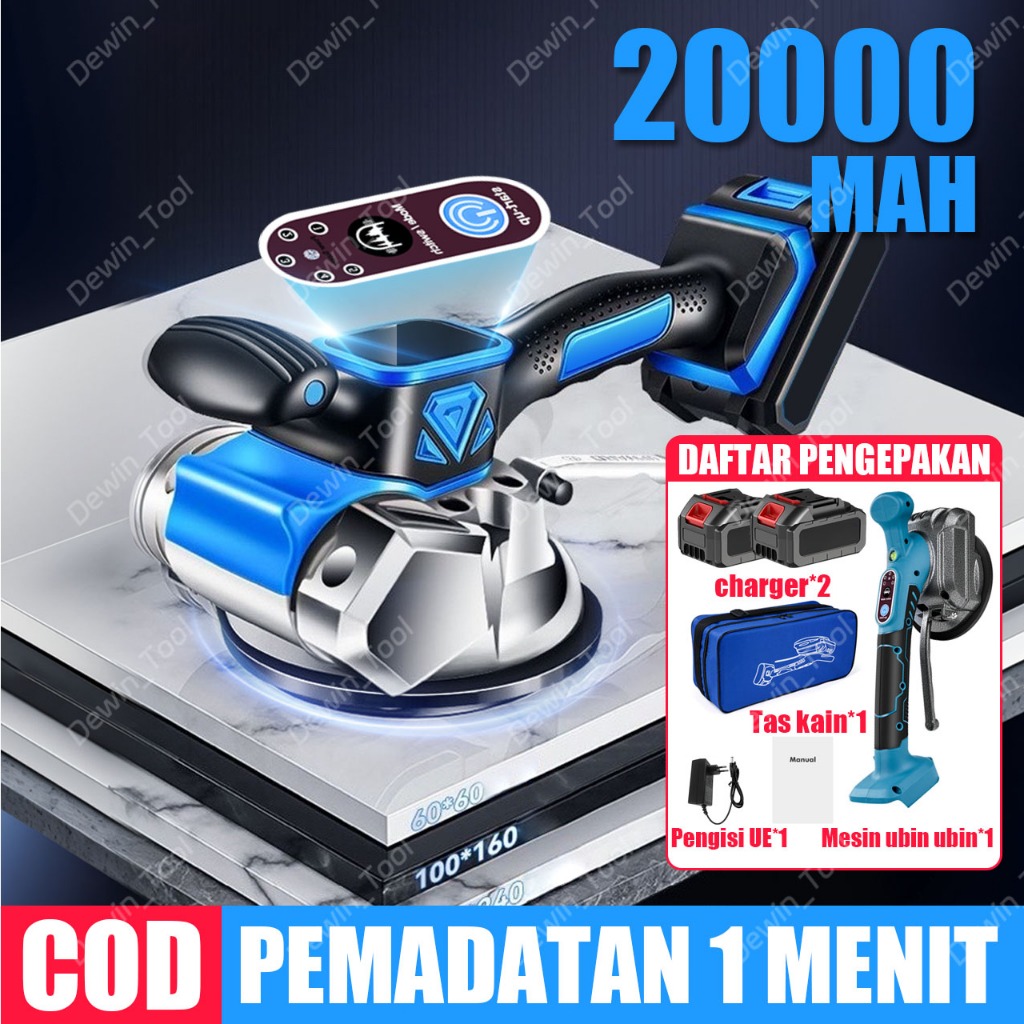 Jual DEWIN Alat Pasang Keramik Canggih 13500RPM Mesin Ubin Vibrator ...