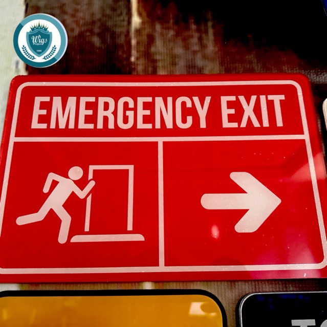 Jual Sign/Rambu Emergency Exit ukuran 29x19cm bahan akrilik 2mm ...