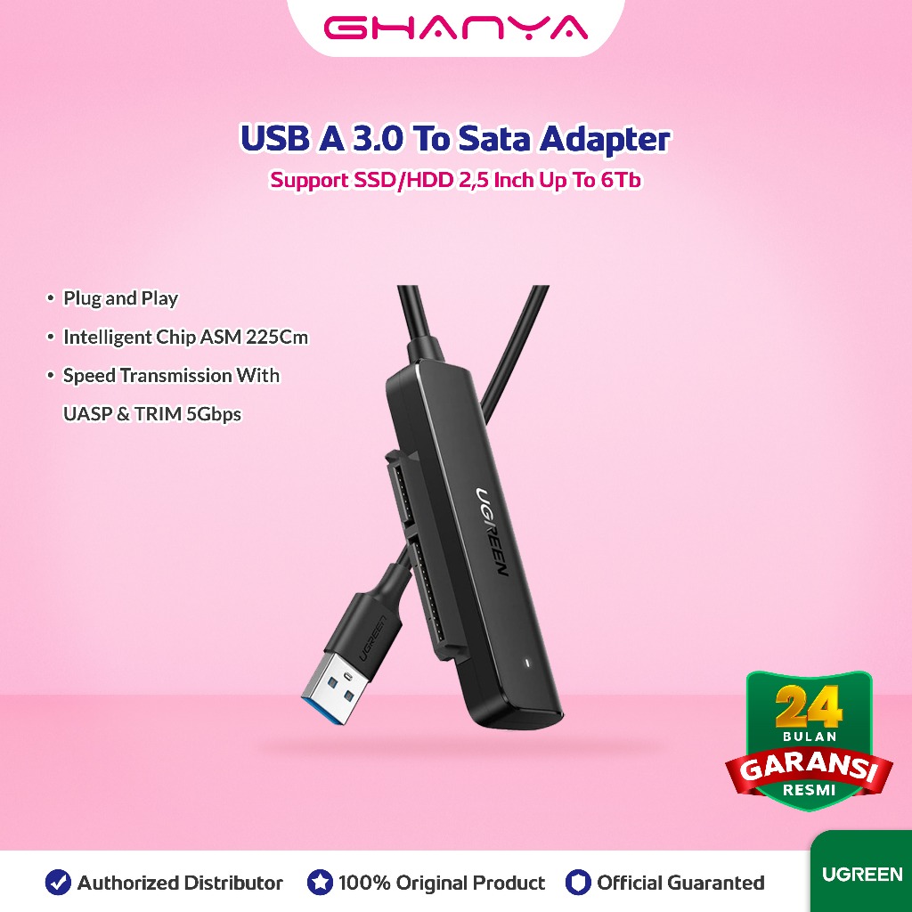 Jual UGREEN Kabel USB 3.0 To Sata 2.5" Hard Drive Converter HDD SSD ...