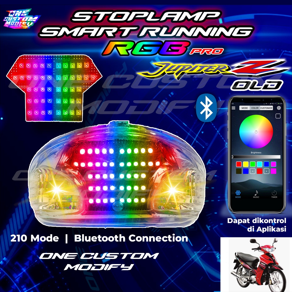 Jual Stoplamp Running RGB Jupiter Z Old Smart Pro Bluetooth Lampu LED Rem Belakang Variasi One ...