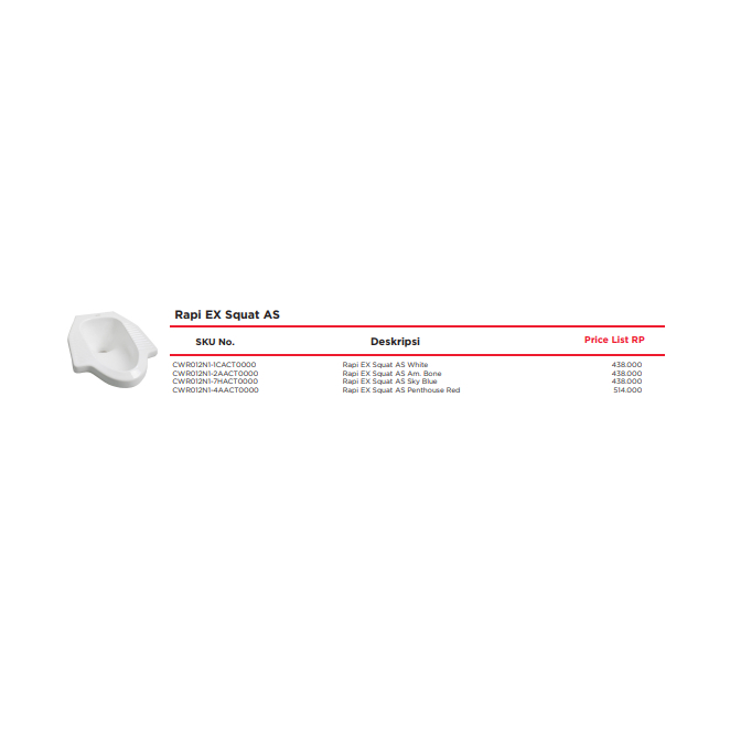 Jual AMERICAN STANDARD RAPI EX SQUAT AS | Shopee Indonesia