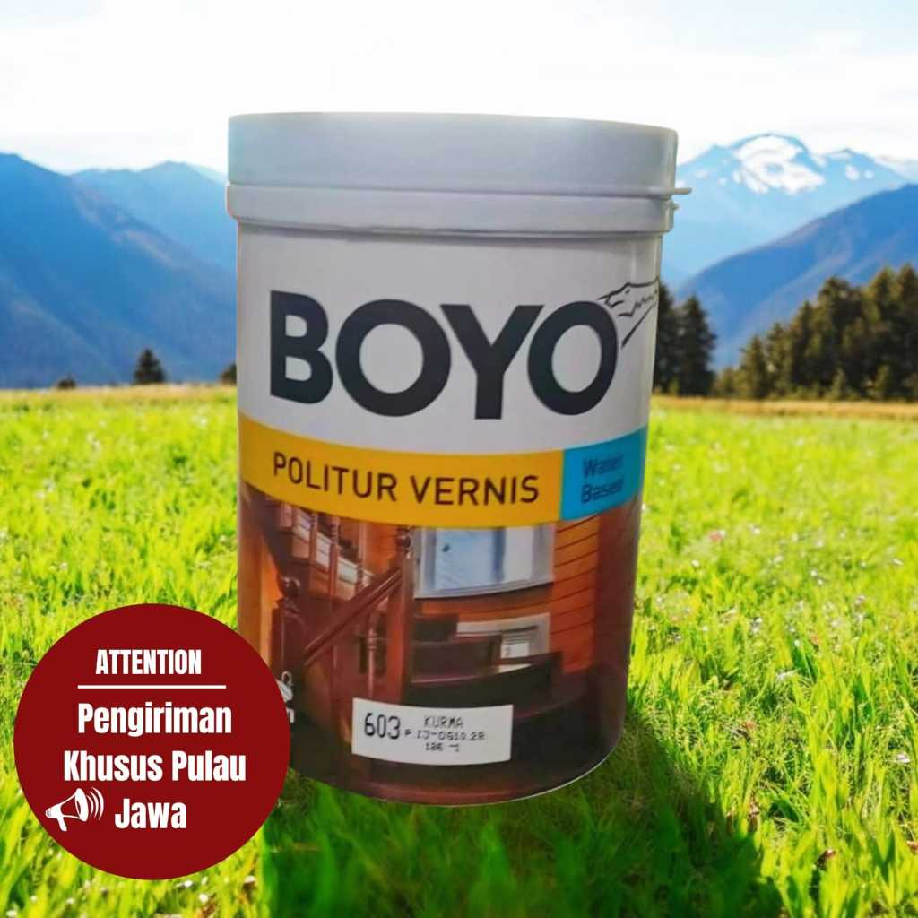 Jual Cat Politur Boyo 1 lt , Vernis Waterbased , Cat Politur, vernis ...