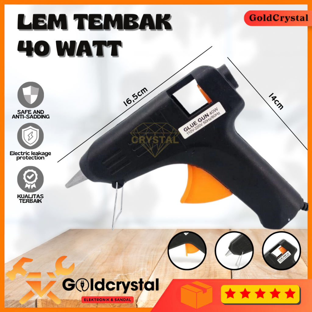 Jual Glue Gun 40Watt Lem Tembak Sivitech Hot Melt Lem Stick Pistol Lem ...