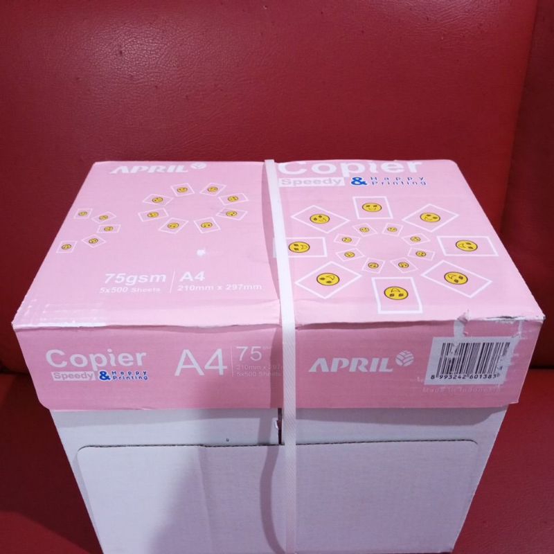 Jual kertas HVS A4 April copier 1 kotak isi 5RIM | Shopee Indonesia