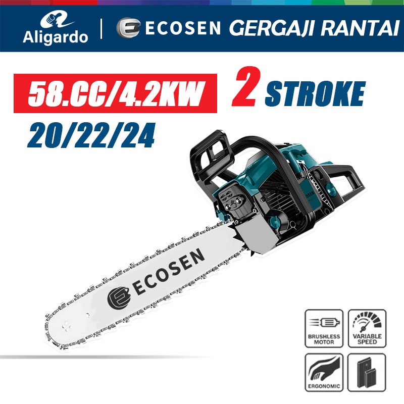 Jual Mesin Potong Kayu 58CC 20/22/24inch Chainsaw 2Tak Gergaji Mesin Chainsaw Mini Mesin Gergaji ...