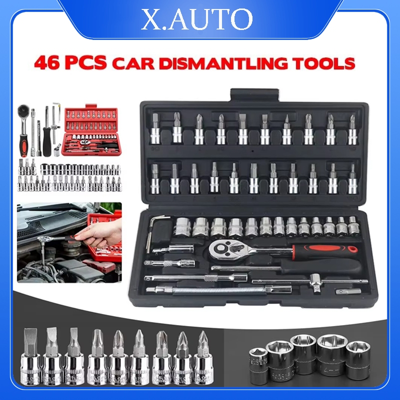Jual Set Alat 46 Buah Set Alat Perbaikan Mobil Instrumen Rumah Tangga ...