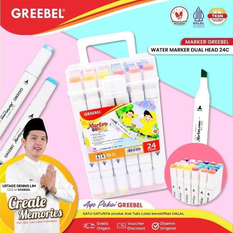 Jual greebel acrylic marker single head/spidol sketsa 12warna | Shopee ...