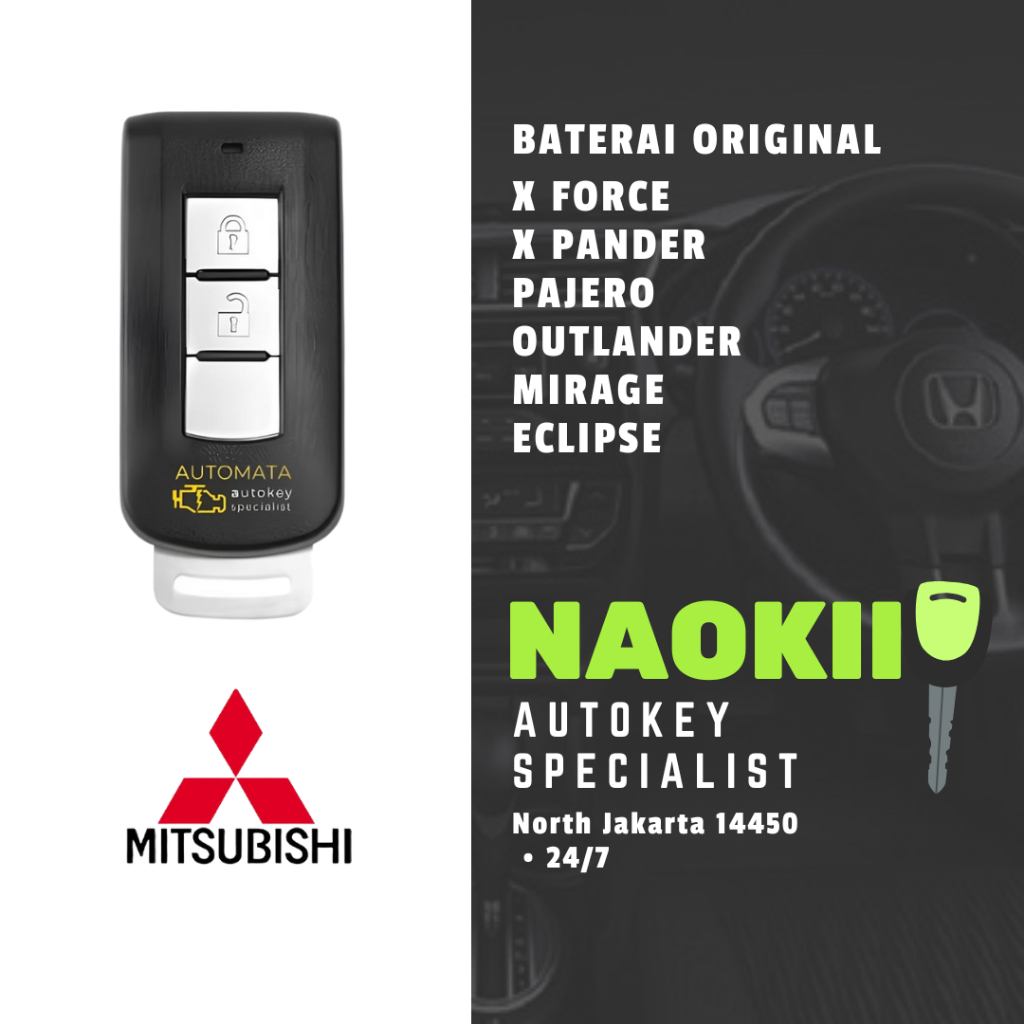 Jual Baterai Remote Kunci Keyless Mobil Mitsubishi Mirage Original ...