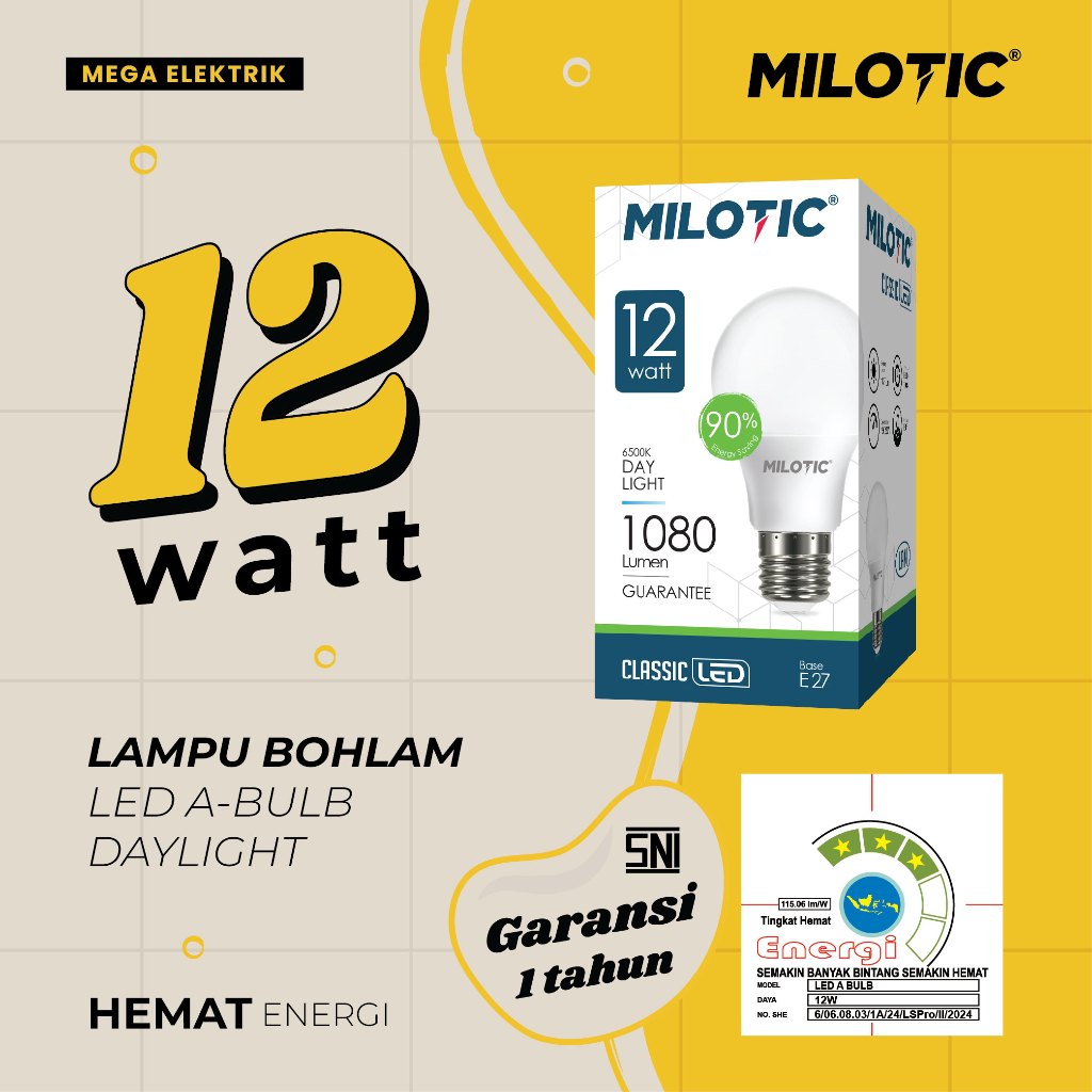 Jual Lampu LED A-BULB 12WATT DL PREMIUM BAHAN TAHAN PANAS, BEST SELLER ...
