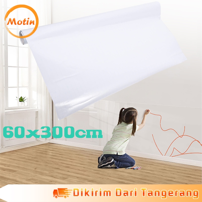 Jual 3m Stiker Dinding Papan 60cm Papan Tulis Whiteboard Papan White ...
