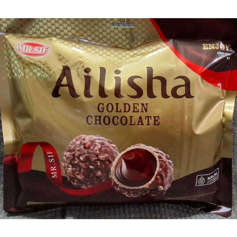 Jual Mr. Sif Ailisha Golden Chocolate Kemasan 200gr - BESAR | Shopee ...