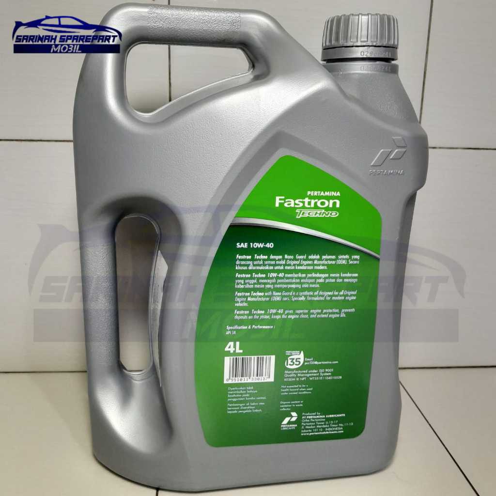 Jual OLI Pertamina Fastron Techno 10W-40 API SN 4 Liter 1 Galon 1 Liter ...