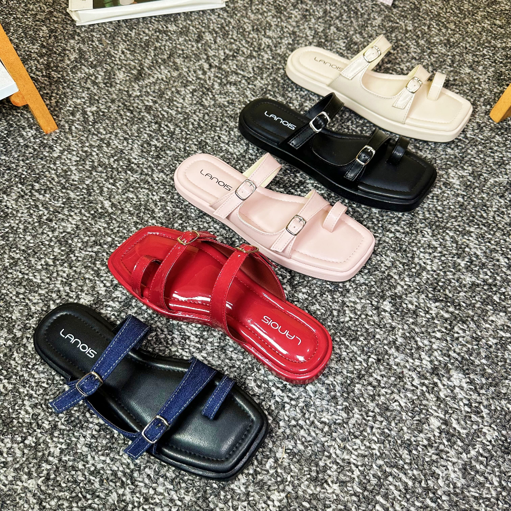 Jual Sendal SISILIA Sandal Flat Wanita Jepit Gesper Kekinian Sandal ...