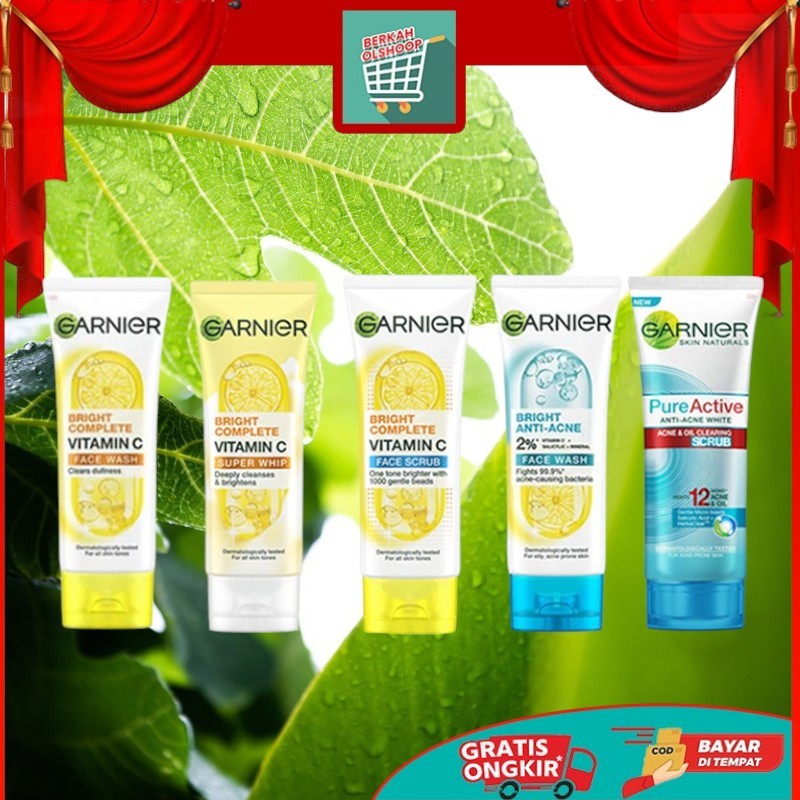 Jual GARNIER FACIAL WASH 100 GR | BRIGHT COMPLETE VITAMIN C | PENCUCI ...