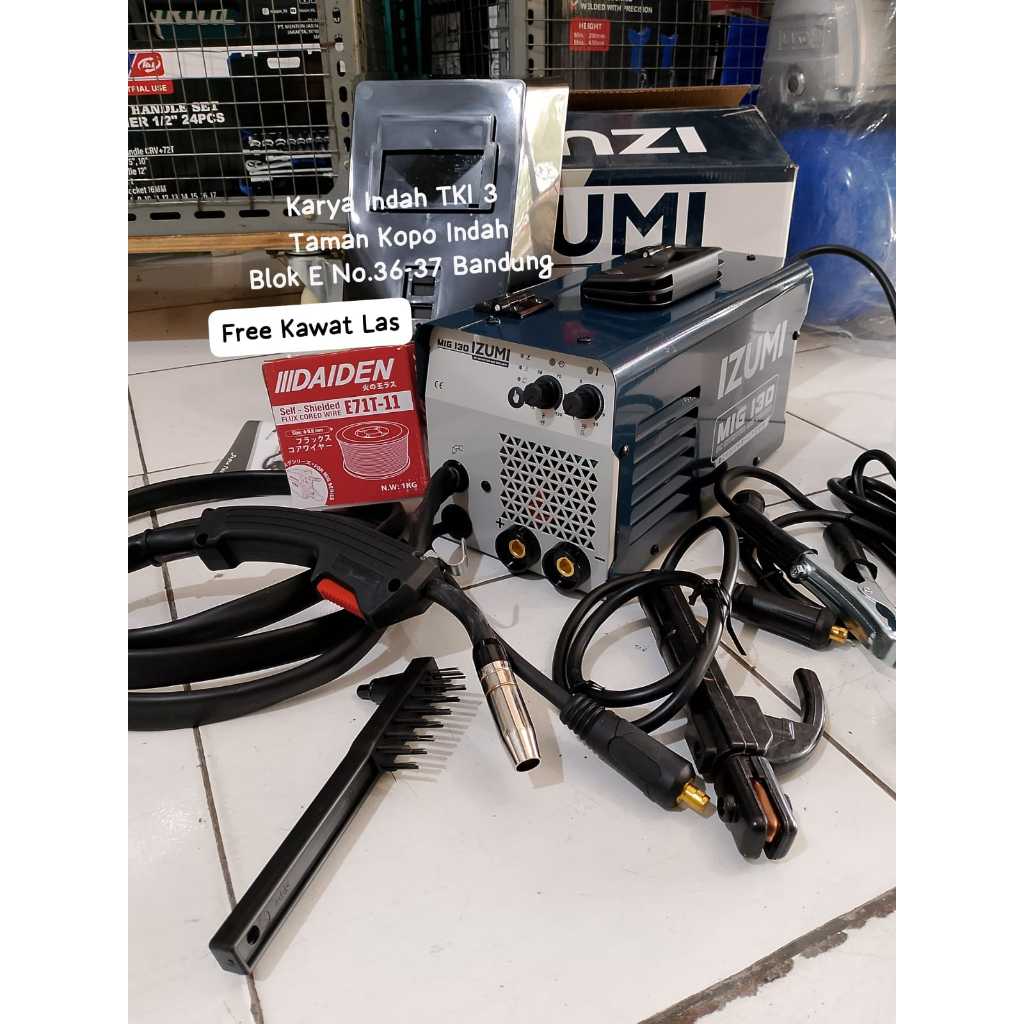 Jual Mesin Las IZUMI MIG130 Tanpa Gas MIGi 130 A Gasless Welding Machine Flux Core 3 Fungsi MIG ...