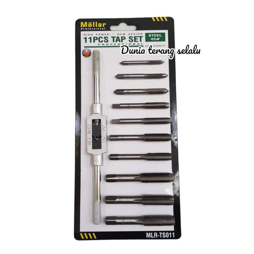 Jual Mollar Hand TAP SET 11PCS - Alat Tap Pembuat Drat Ulir - Tap ...
