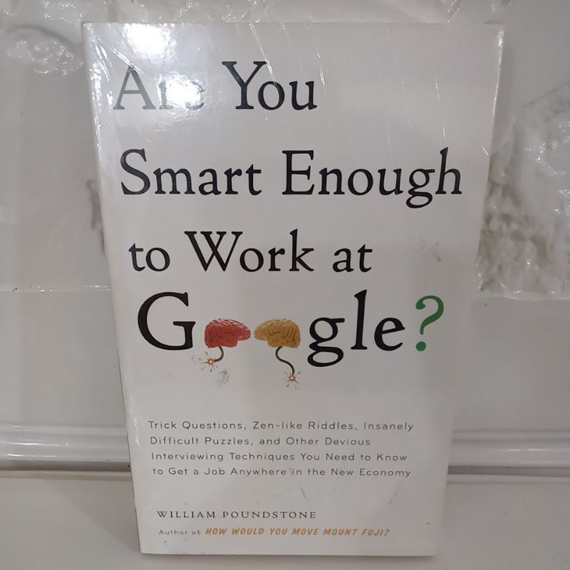 Jual Buku Original ARE YOU SMART ENOUGH TO WORK AT GOOGLE - WILLIAM ...