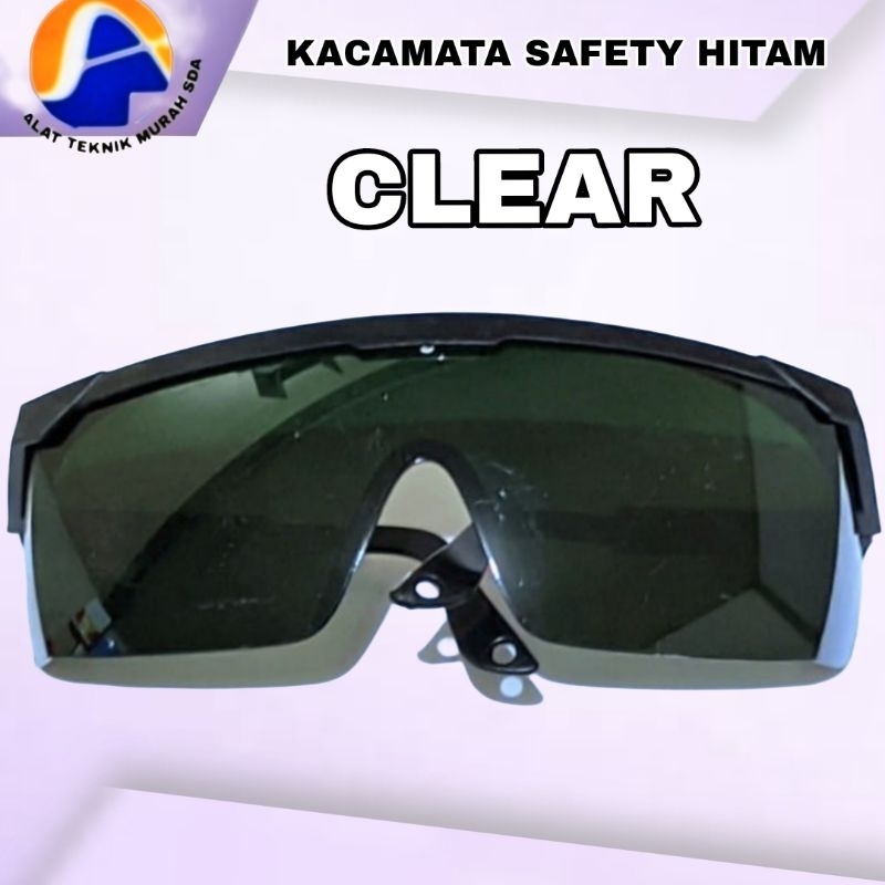 Jual Kacamata Safety Hitam Clear / Kacamata Kerja | Shopee Indonesia