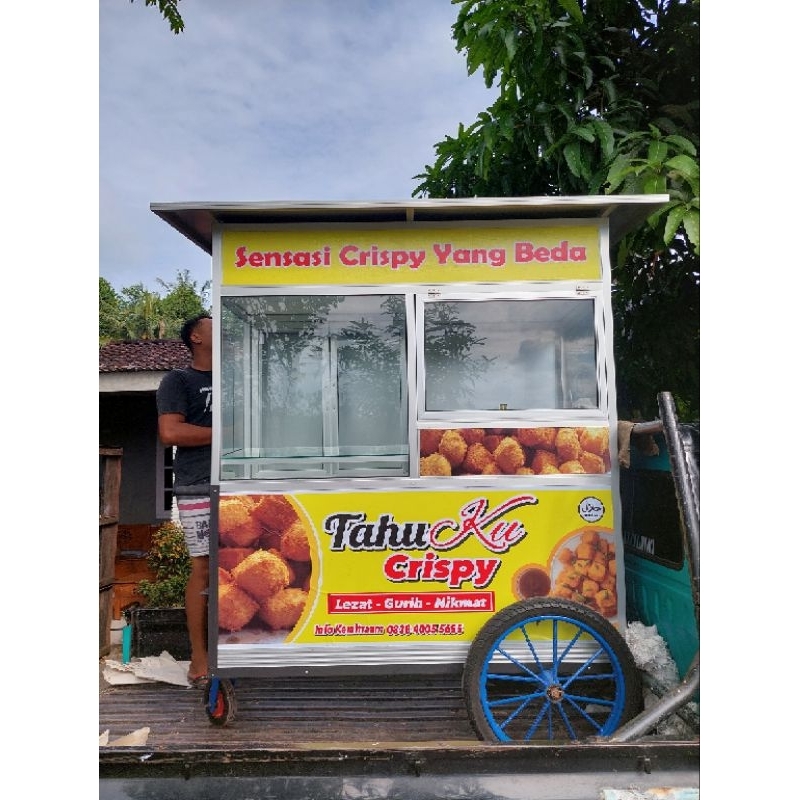 Jual gerobak tahu crispy gratis desain gambar | Shopee Indonesia