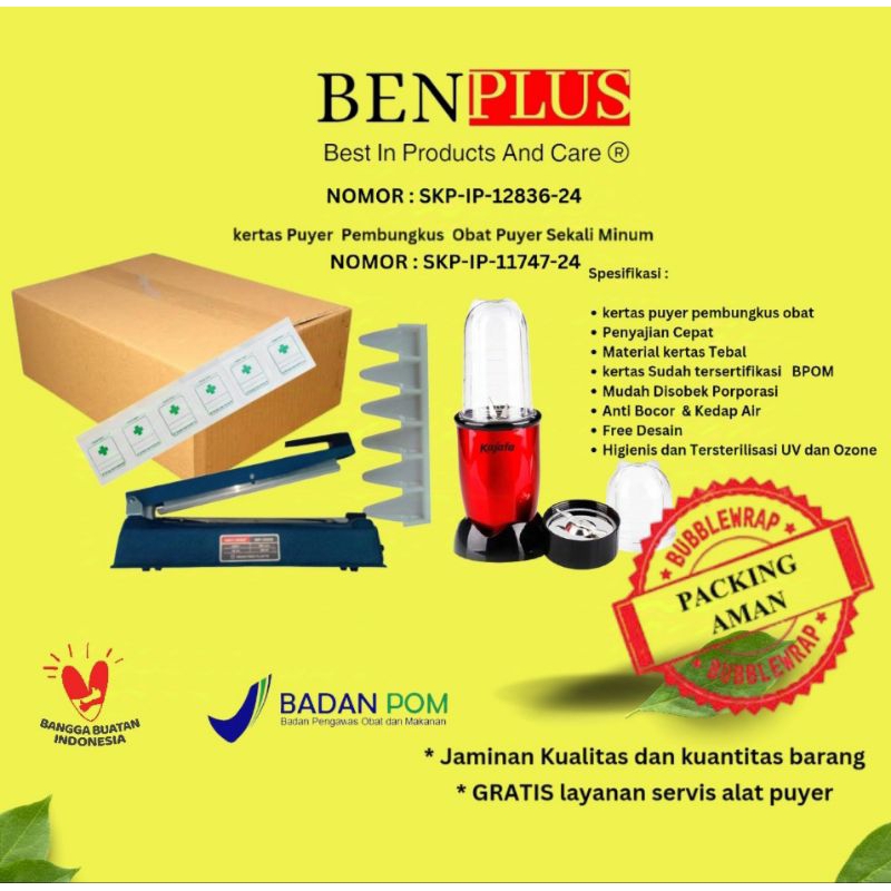 Jual kertas puyer 1 box dan blender obat | Shopee Indonesia