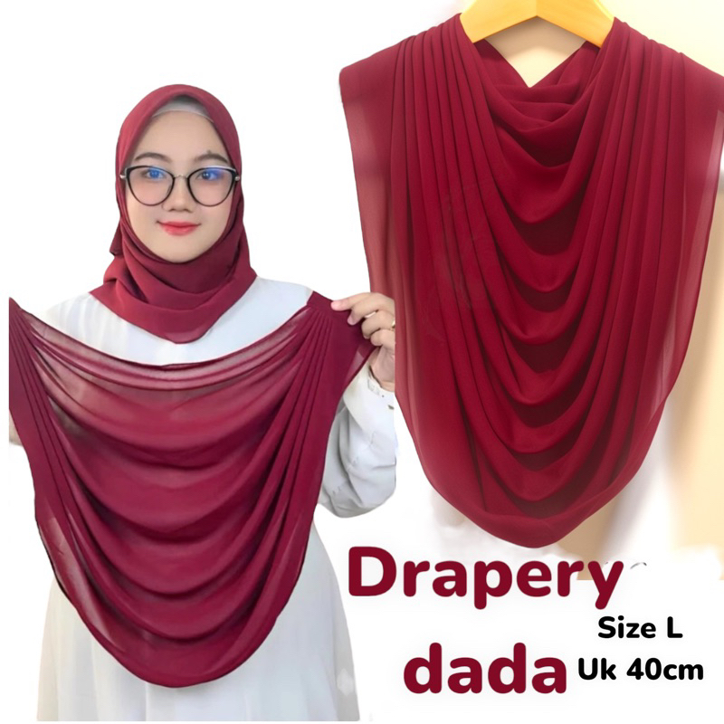 Jual Drapery Hijab Malay | Drapery dada Instan | Layer Hijab Syari ...