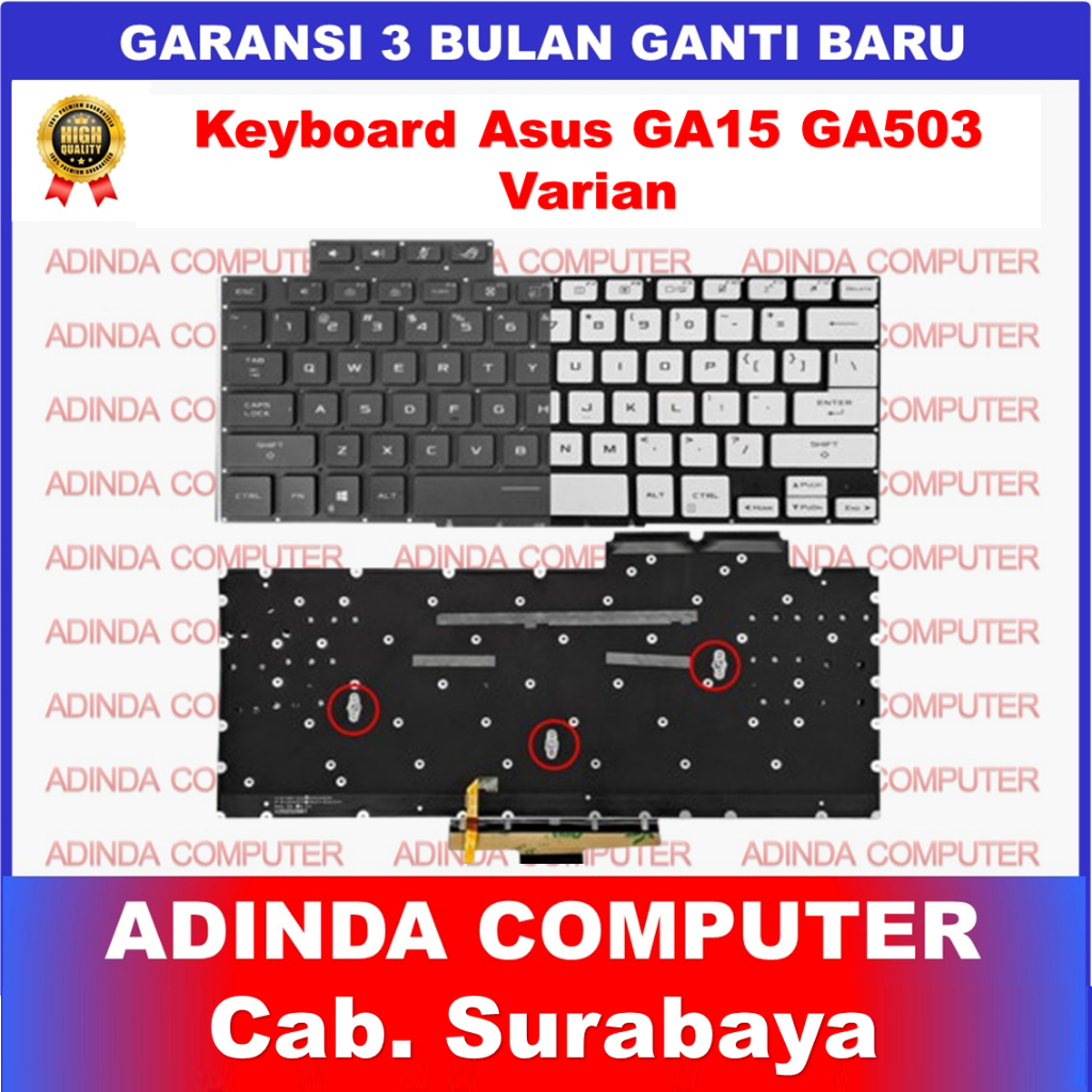 Jual Keyboard Asus ROG Zephyrus GA503 M16 GU603 GU603H GU603HE GU603HR ...
