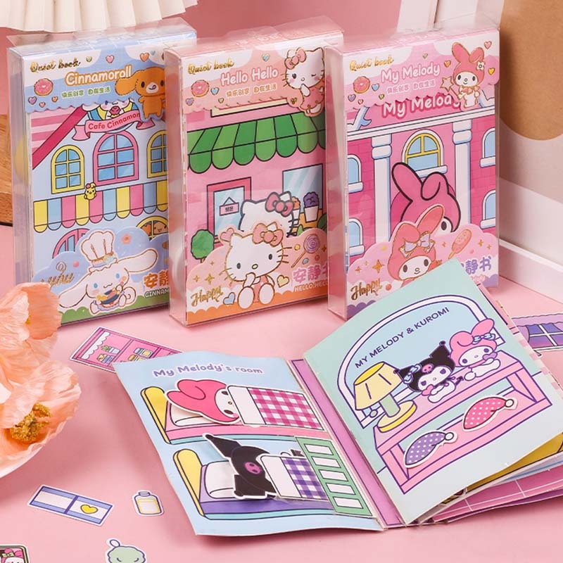 Jual Quiet Book Sanrio Mainan Edukasi Kuromi DIY Mainan Melody Edukasi ...