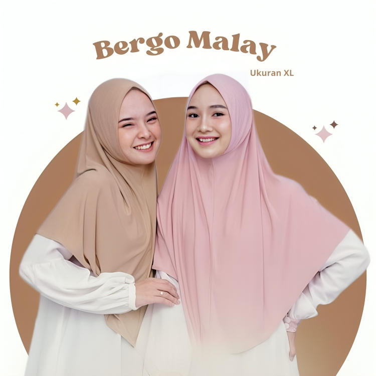Jual Jilbab Bergo Malay Jersey Premium / Bergo Hamidah Non Pet Jersey XL | Shopee Indonesia