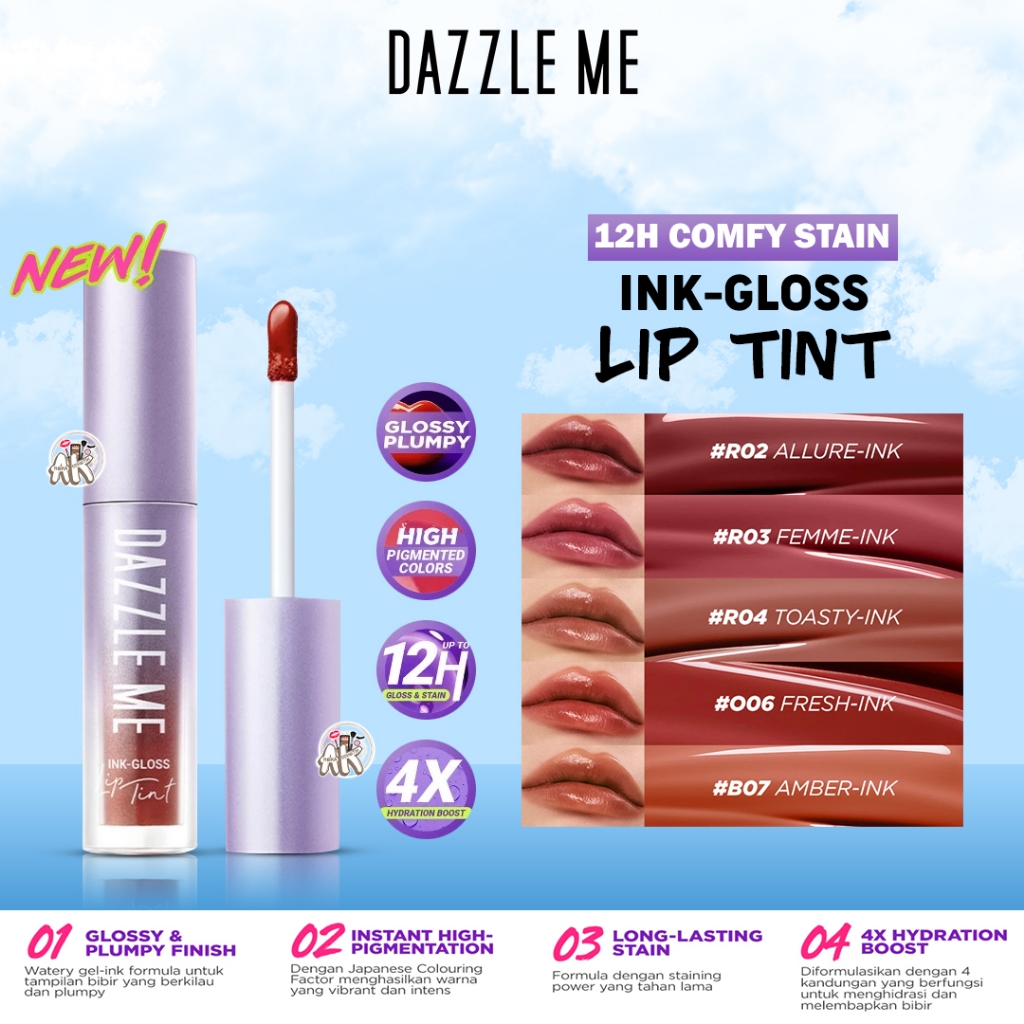 Jual DAZZLE ME INK-GLOSS LIP TINT WATERY INK GEL LIP TINT ( READY ALL ...