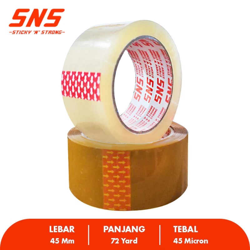 Jual LAKBAN BENING COKLAT SNS 45 MM X 72 YARD | Shopee Indonesia