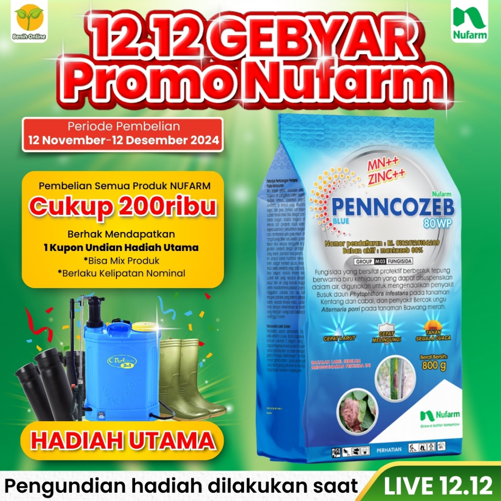 Jual FUNGISIDA PENNCOZEB 80 WP 800 gram NUFARM mancozeb pengendali ...