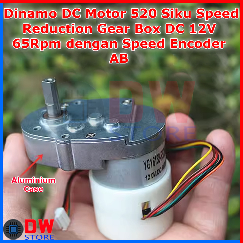Jual DIY Dinamo DC Motor Siku 520 Speed Reduction Gearbox Gear DC 12V ...