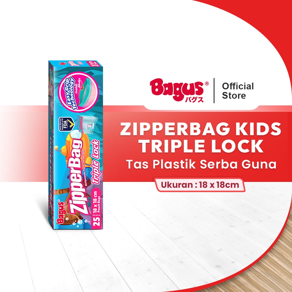 Jual Bagus Tripple Lock Zipperbag Ziplock Kantong Penyimpanan Makanan ...