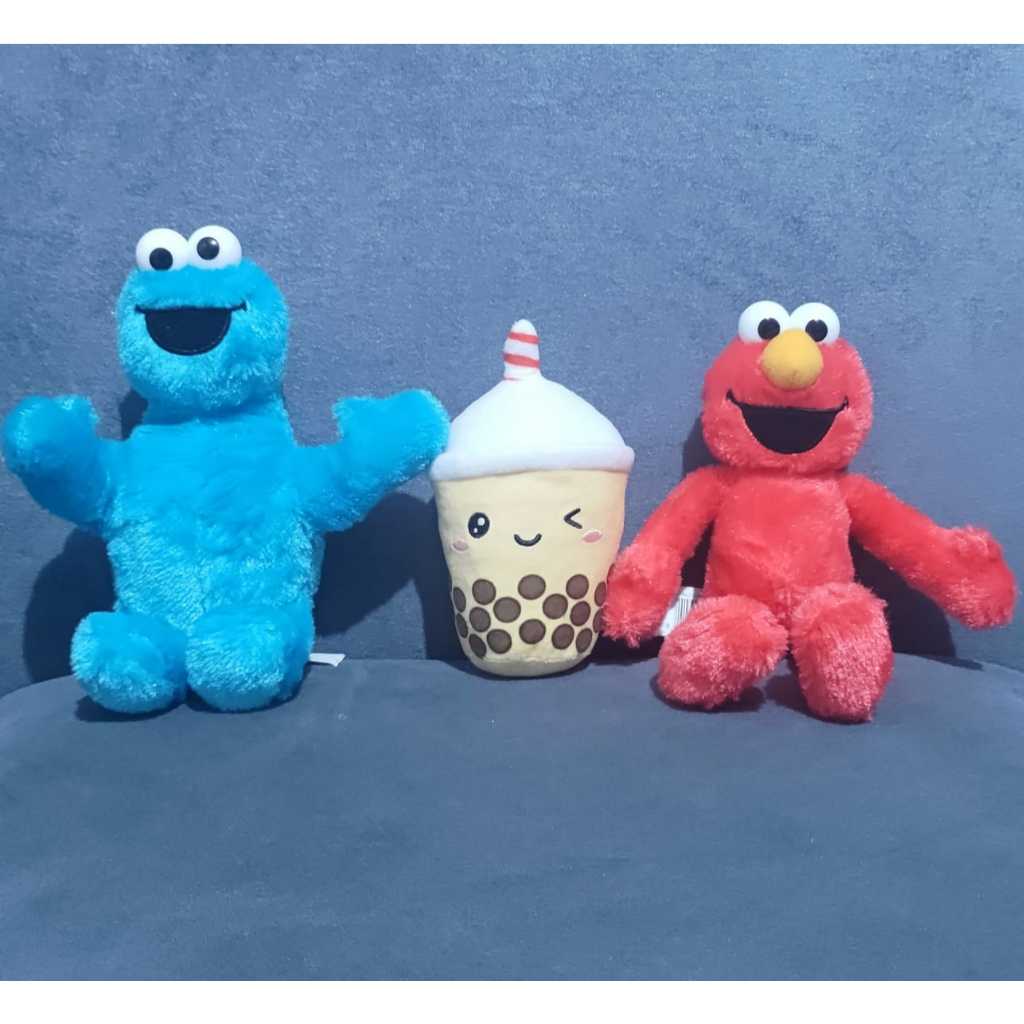 Jual Sesame Street Friends USA Elmo & Cookie Monster Plush | Shopee ...