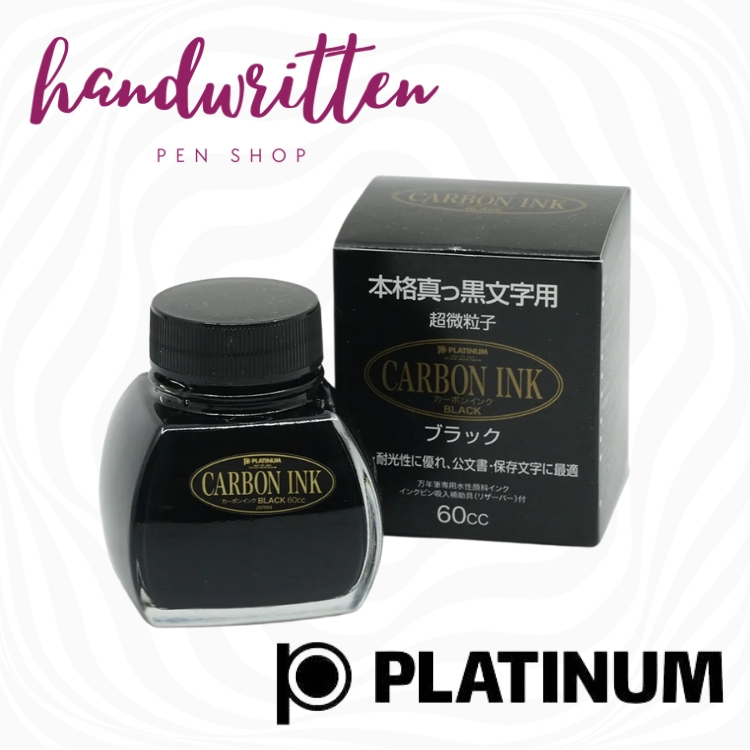 Jual PLATINUM Waterproof Fountain Pen Ink Black Carbon /Tinta Fountain ...