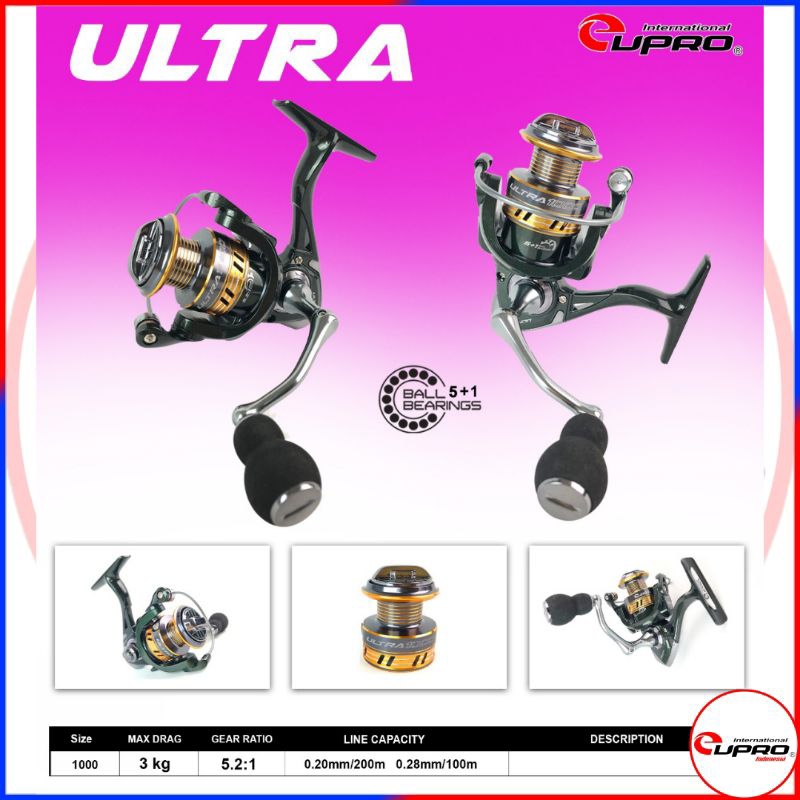 Jual REEL EUPRO ULTRA 1000 SPINNING PWR HANDLE | ULTRALIGHT | Shopee ...