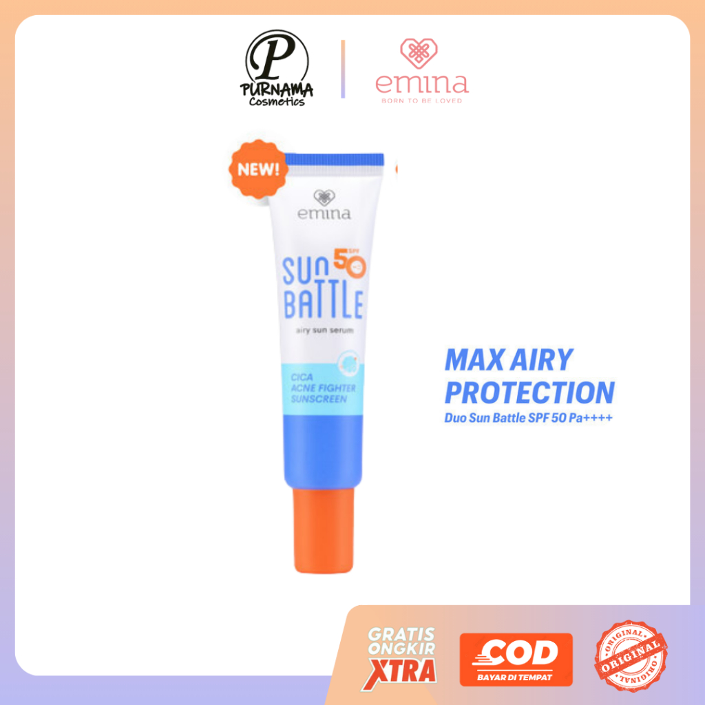 Jual Emina Sun Battle SPF 50 PA++++ Cica Acne Fighter Sunscreen ...