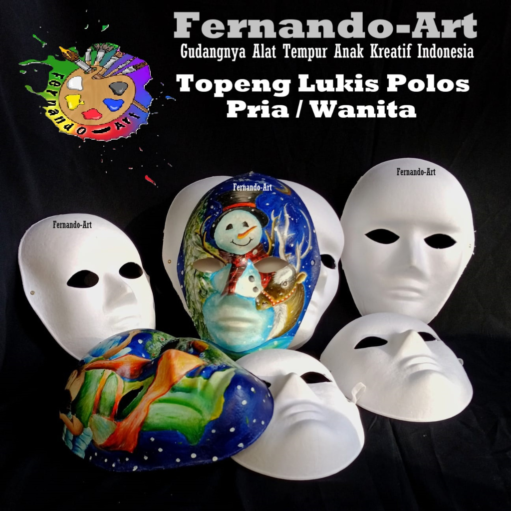 Jual BN - Topeng Lukis Polos / Topeng Bisa Dilukis Polos / Topeng ...