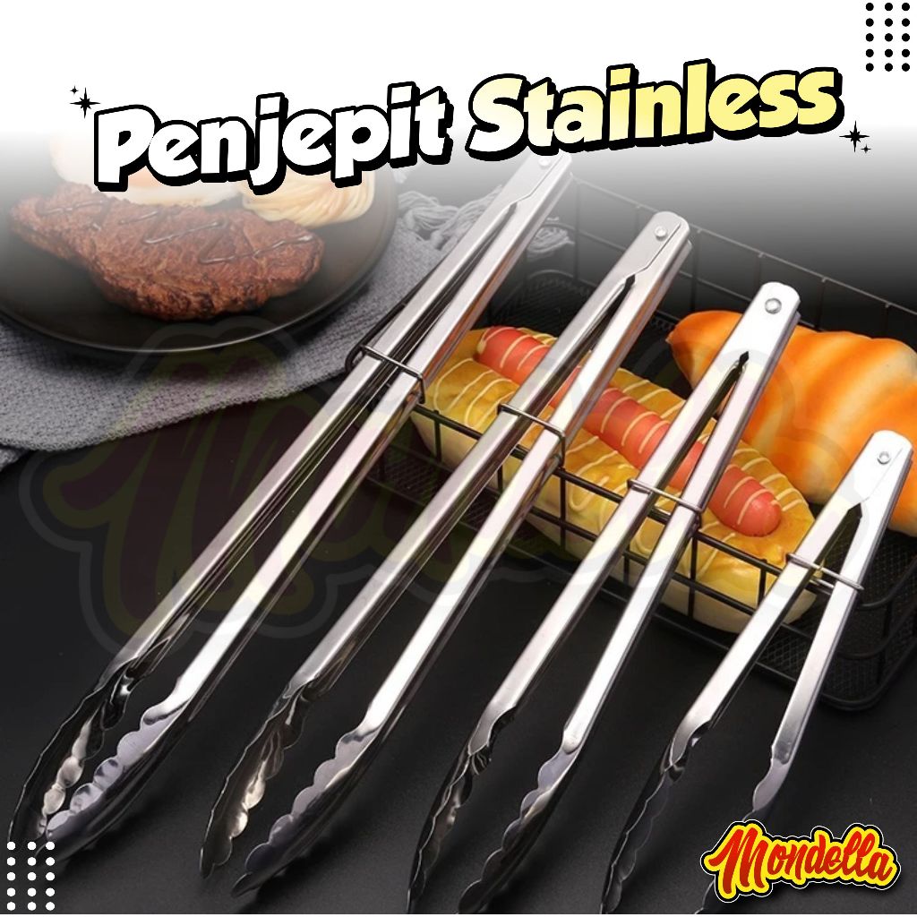 Jual Penjepit Stainless Jepitan Pencapit Makanan Kue Roti Bebakaran ...