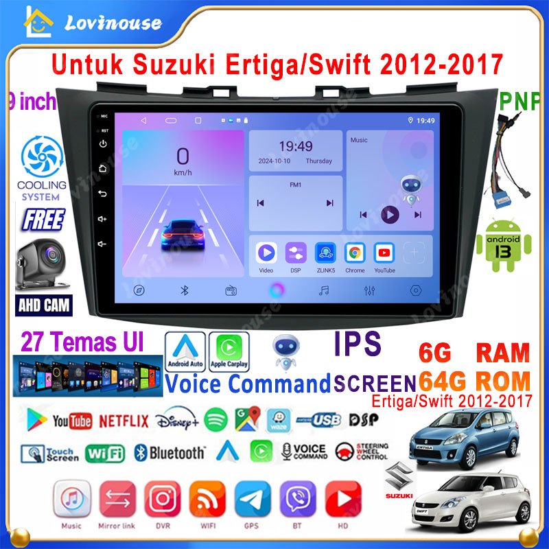 Jual Untuk Ertiga/Swift 2012-2017 | 8G+128G Android 13 Head Unit ...