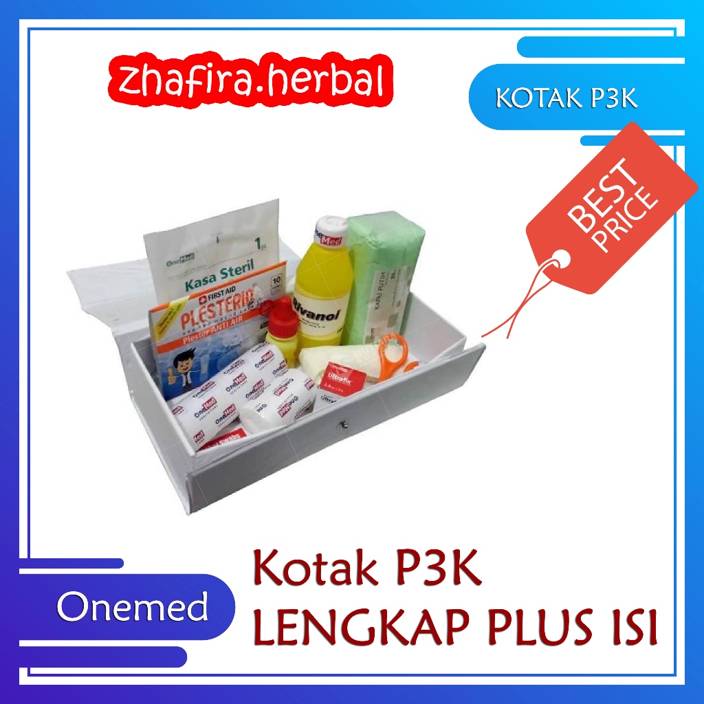 Jual Kotak P3K LENGKAP PLUS ISI NYA - ONEMED | Shopee Indonesia