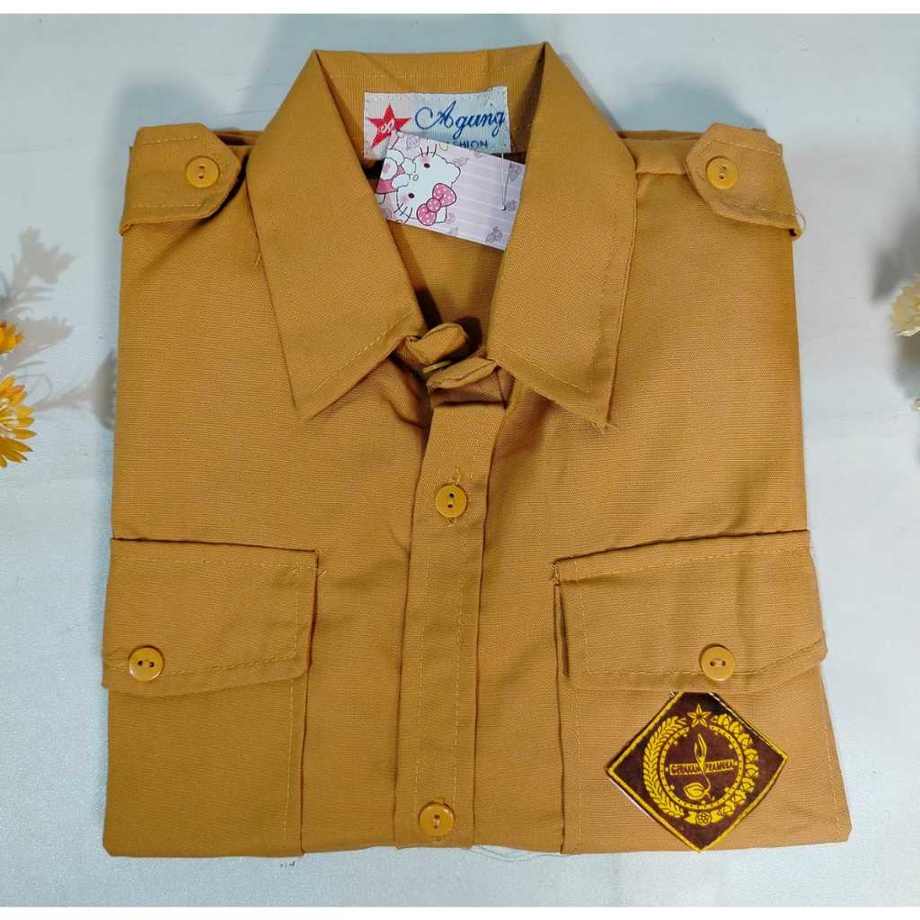 Jual Seragam Sekolah Baju Pramuka Penggalang Lengan Panjang SD SMP SMA Bahan Katun Oxford ...