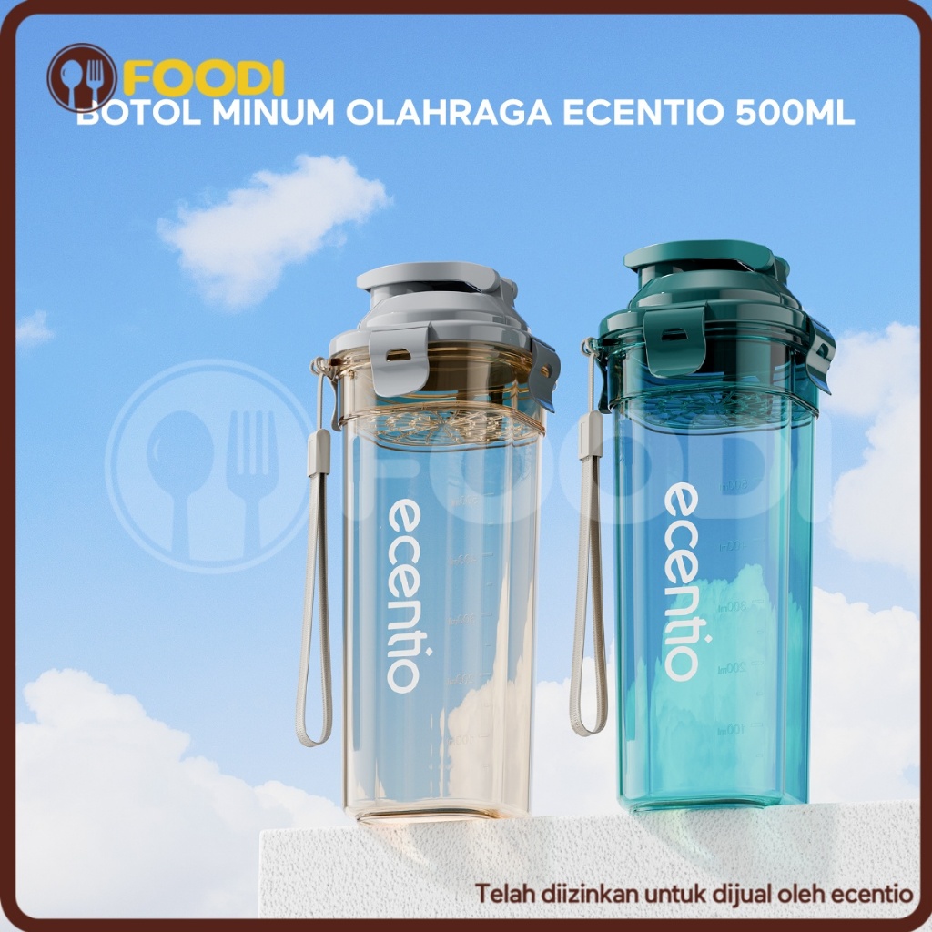 Jual ecentio & FOODI botol minum olahraga botol minum Sport/Minum ...